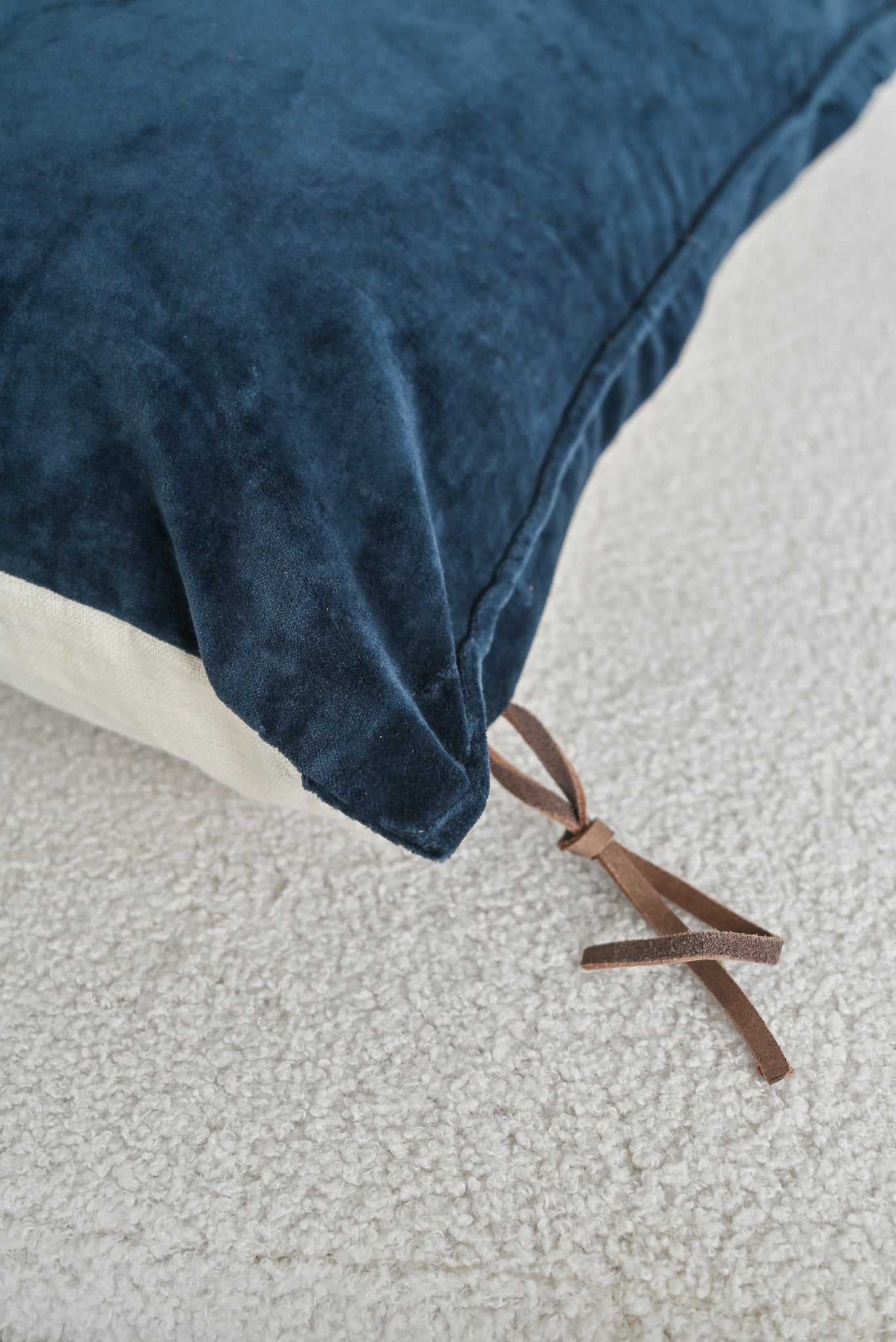 Velvet Hotel Collection Navy Lumbar Show Cushions